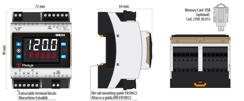 DRR224 | DIN Rail PID Controller