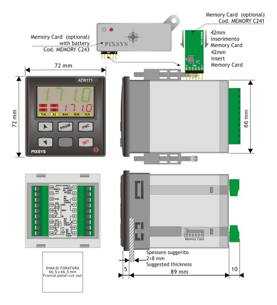 ATR171 | 72x72 mm PID Controller