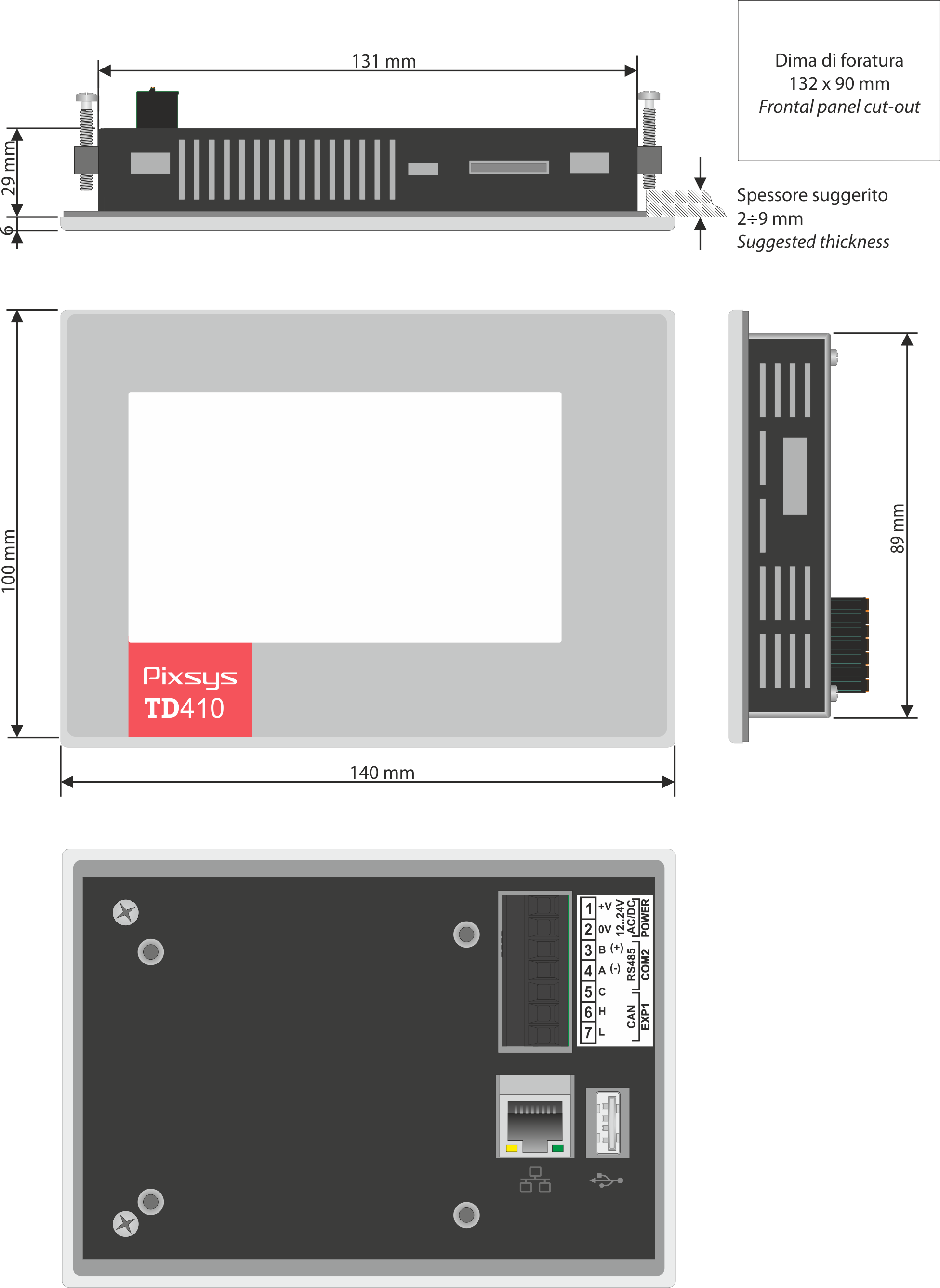 TD410-AD | HMI 4.3" with Soft-PLC