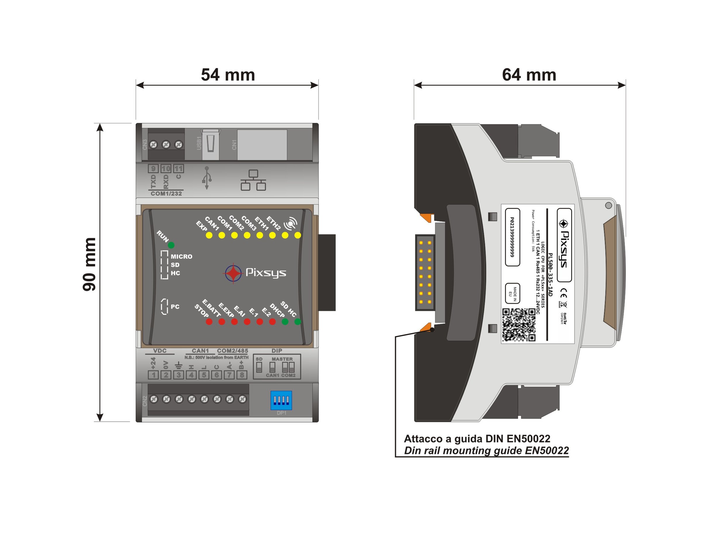 PL600 | Modular PLC - OPC-UA Server / MQTT