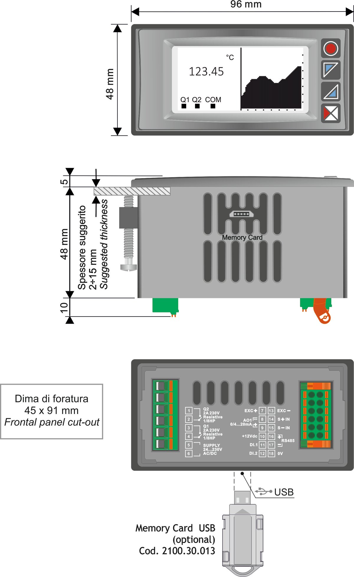 STR571 | Modbus Remote Display