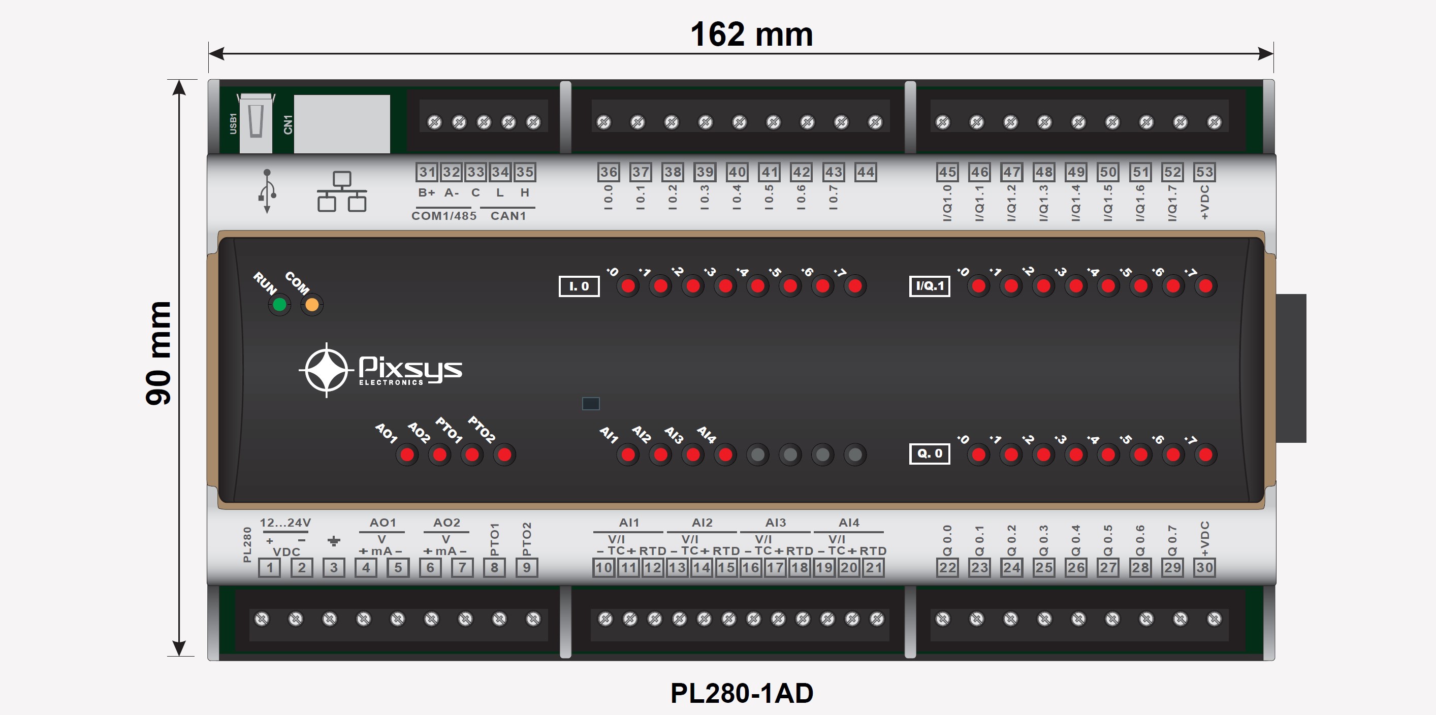 PL280 | Compact PLC with integrated I/Os