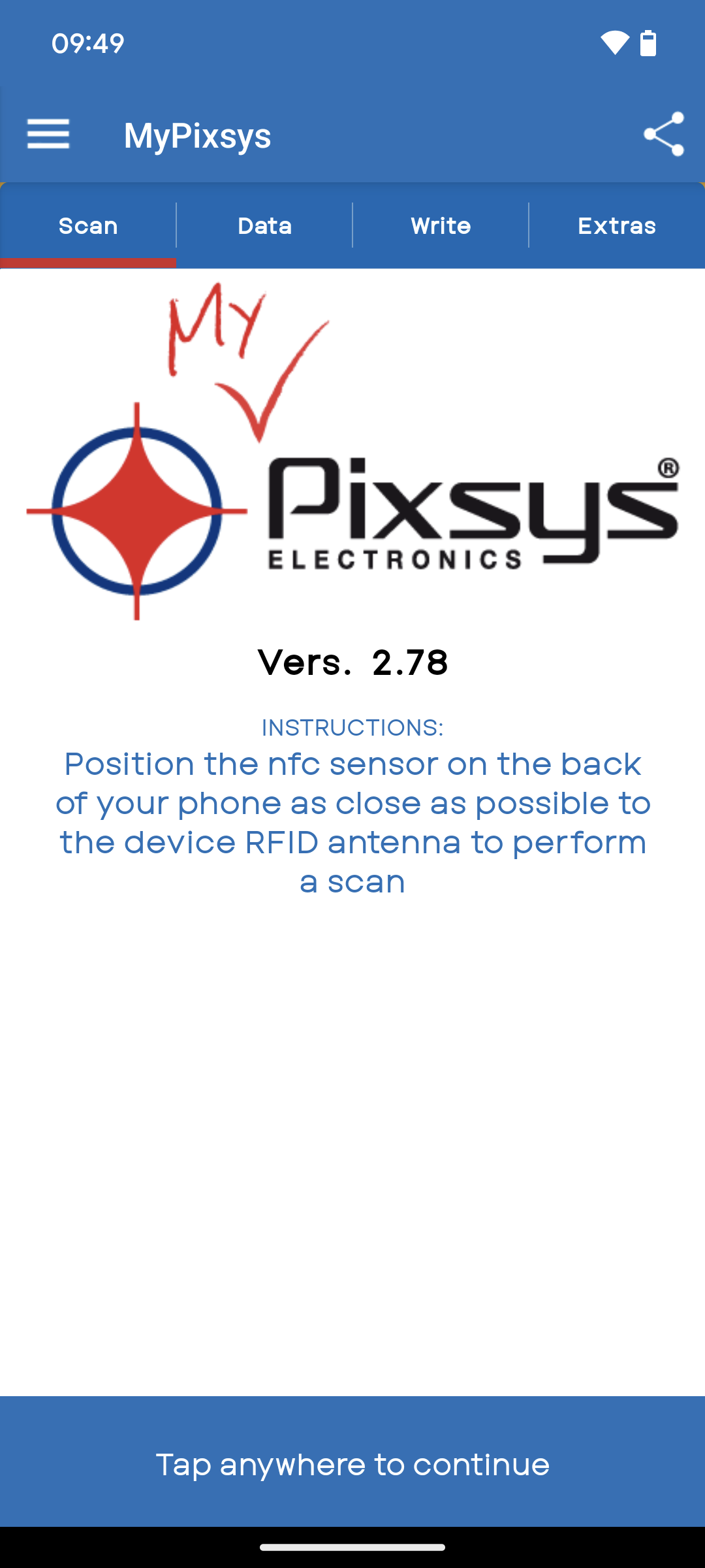 MyPixsys APP - programming of Pixsys devices equipped with NFC